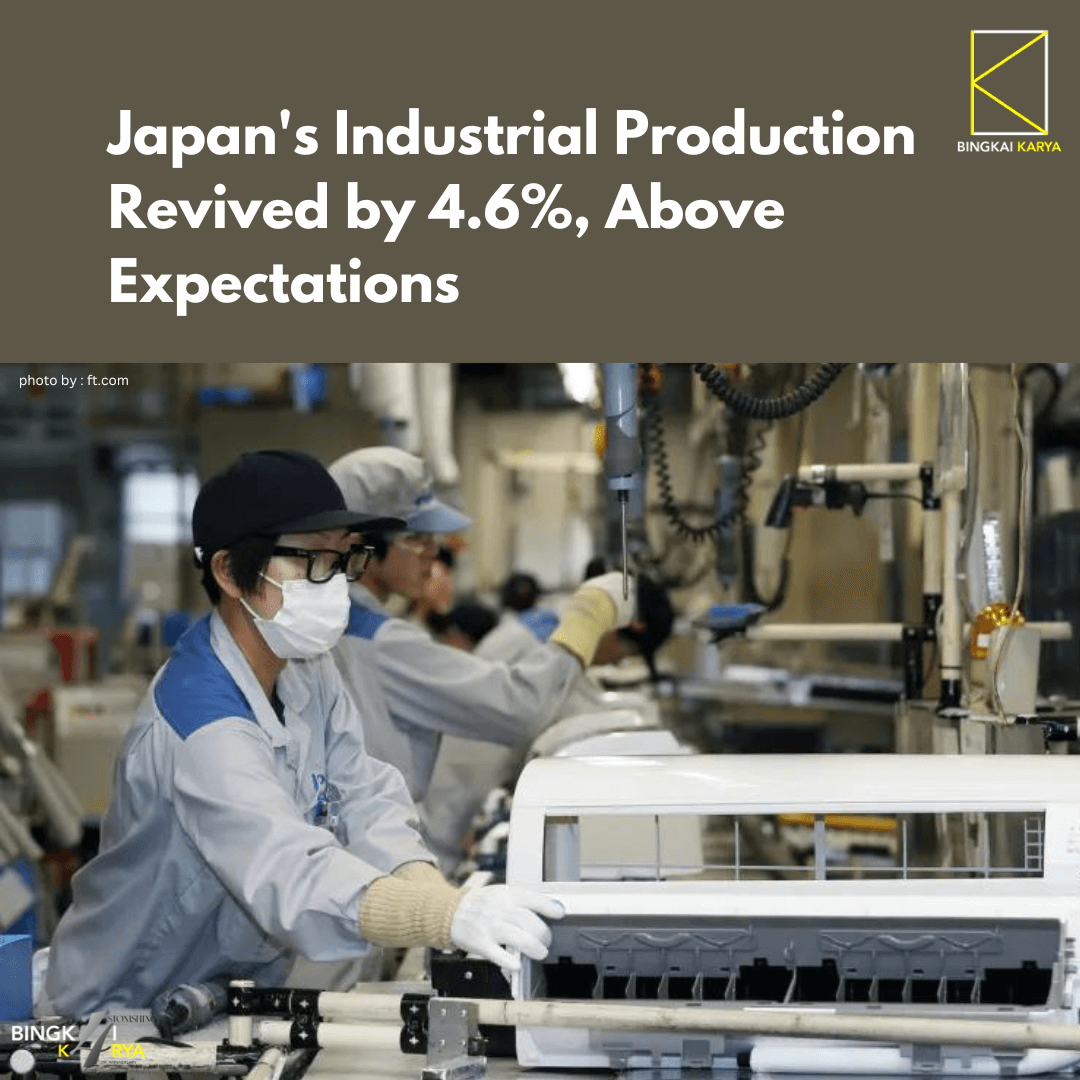Japan's Industrial Production Revived by 4.6%, Above Expectations