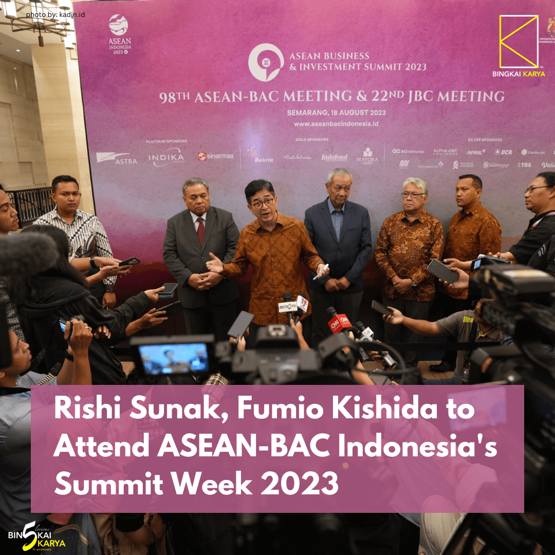Rishi Sunak, Fumio Kishida to Attend ASEAN-BAC Indonesia's Summit Week 2023