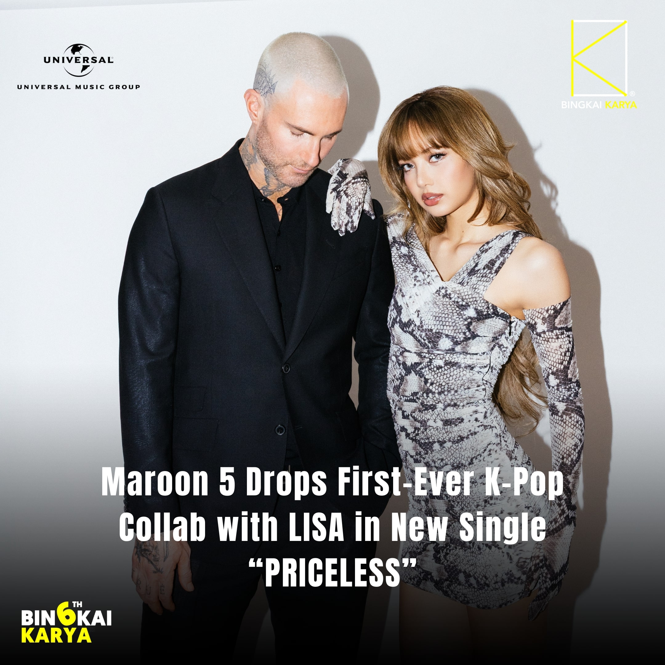 Maroon 5 Drops First-Ever K-Pop Collab with LISA in New Single “PRICELESS”