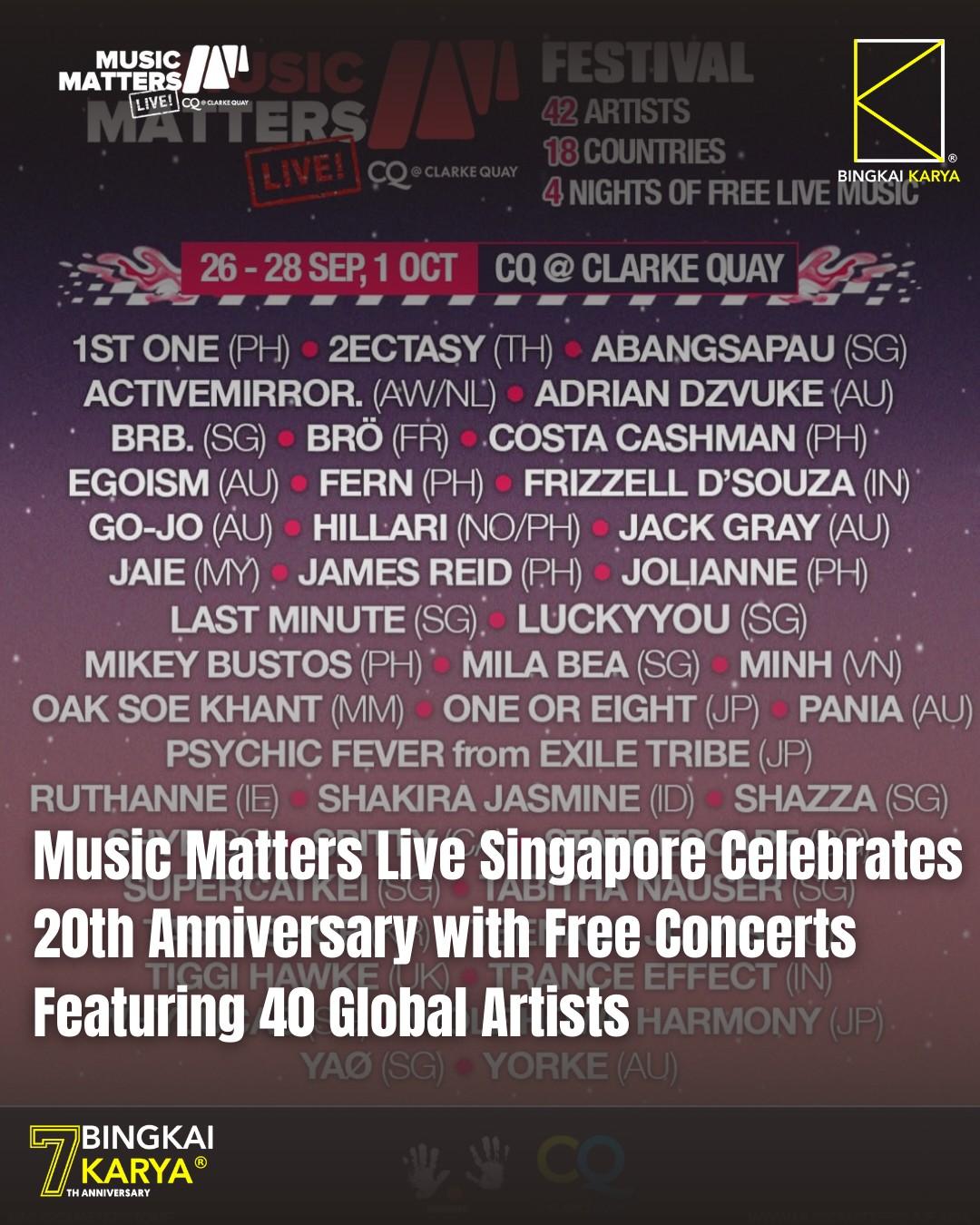 Marking two decades of Music Matters Live is back!