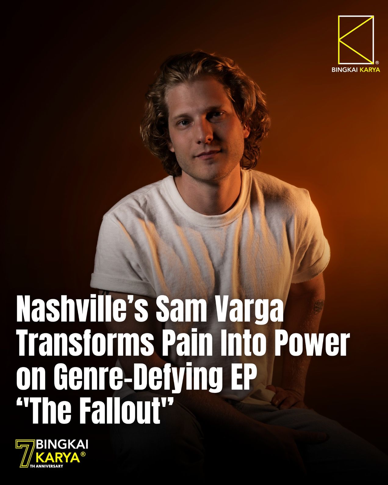 Sam Varga reveals his new EP, ‘the fallout', out on all streaming