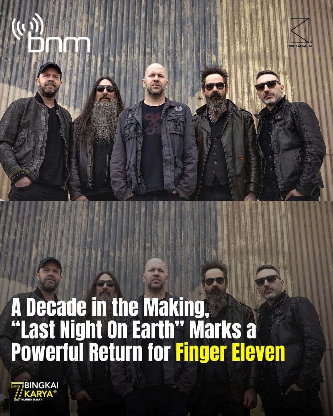 ‘Last Night On Earth’, the latest release from Finger Eleven